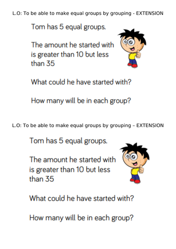 YR2 White Rose Maths Hub Linking multiplication division repeated ...