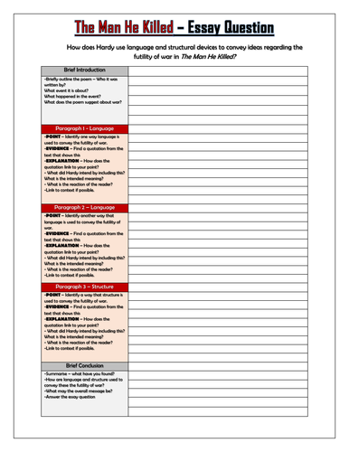 The Man He Killed - Thomas Hardy! | Teaching Resources