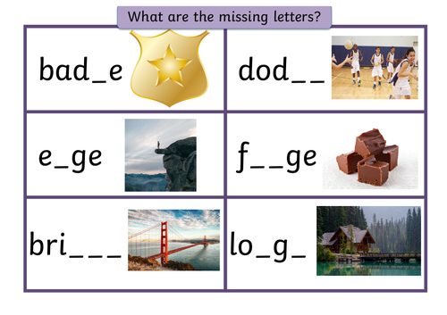 Spelling Activities -dge | Teaching Resources