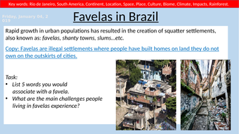 ENTIRE UNIT- KS3 Geography- Brazil- Human and Physical Geography ...