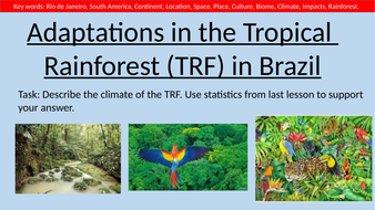 ENTIRE UNIT- KS3 Geography- Brazil- Human and Physical Geography ...