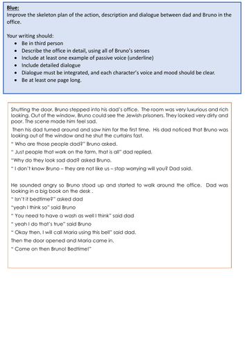 The boy in the striped Pyjamas - Narrative writing SOW - Lesson 8 ...