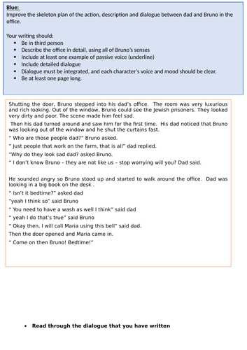 The boy in the striped Pyjamas - Narrative writing SOW - Lesson 8 ...