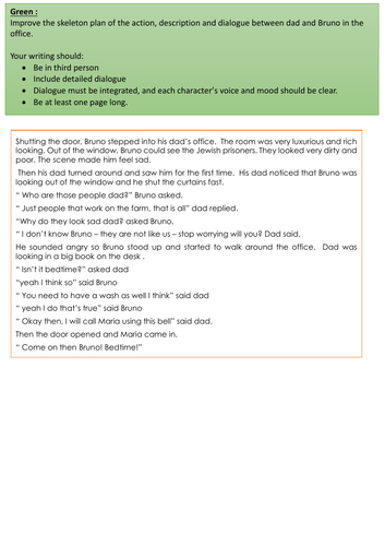 The boy in the striped Pyjamas - Narrative writing SOW - Lesson 8 ...