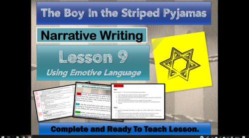 The boy in the striped Pyjamas - Narrative writing SOW - Lesson 9 ...