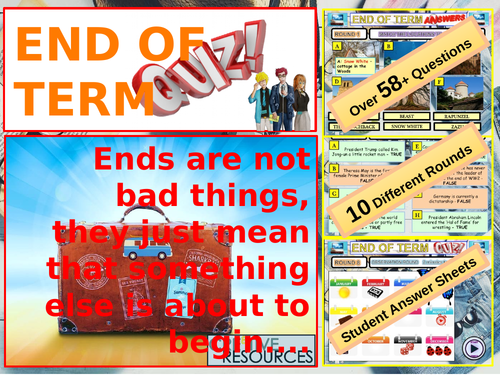 Summer Quiz End of Year | Teaching Resources