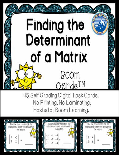 Determinant of a Matrix Boom Cards--Digital Task Cards | Teaching Resources