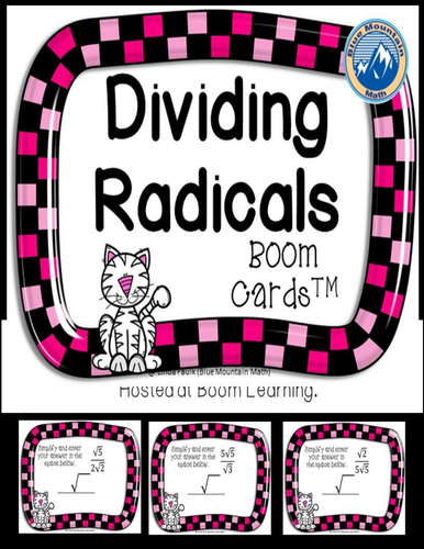 Dividing Radicals Boom Cards--Digital Task Cards | Teaching Resources