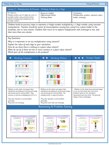 Year 5– Week 1 – Multiplication & Division Differentiated Worksheets ...
