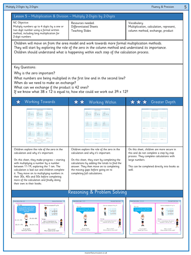 Year 5– Week 1 – Multiplication & Division Differentiated Worksheets ...