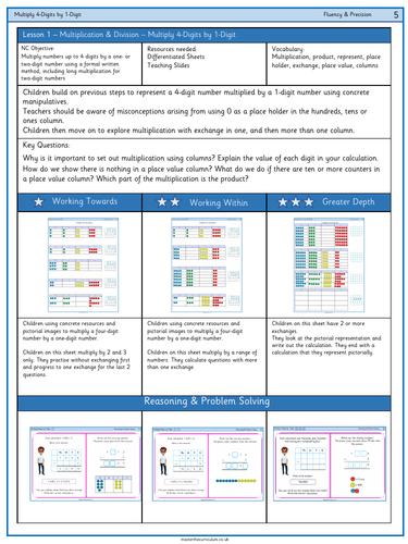 Year 5– Week 1 – Multiplication & Division Differentiated Worksheets ...