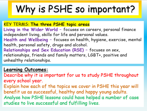 PSHE Introduction | Teaching Resources