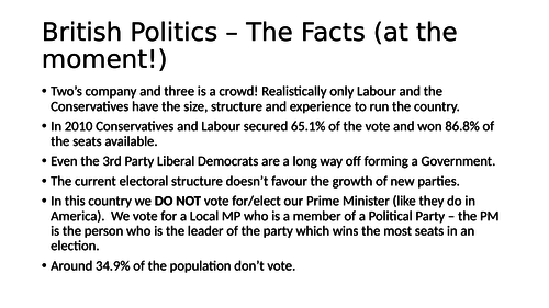 British Politics - A simple guide for A Level and GCSE Media (Eduqas ...