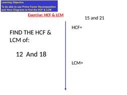 HCF/LCM using Venn Diagrams | Teaching Resources