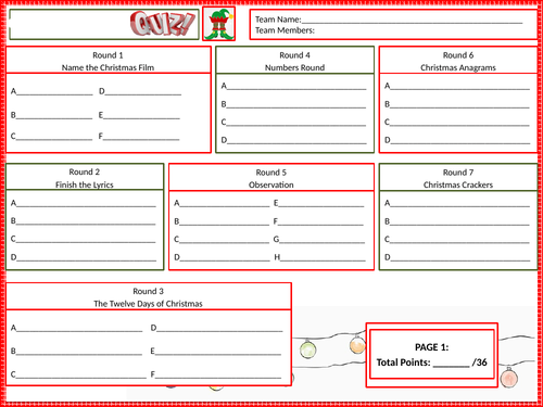 Winter Christmas Form time | Teaching Resources