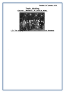 Topic Write Lesson - EVACUEE LETTER | Teaching Resources