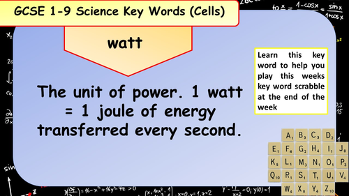 Free GCSE Physics (Science) Electricity Key words & Scrabble Game ...