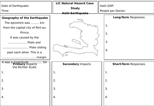 Haiti Earthquake Revision Case Study | Teaching Resources Haiti Earthquake Revision Case Study | Teaching Resources
