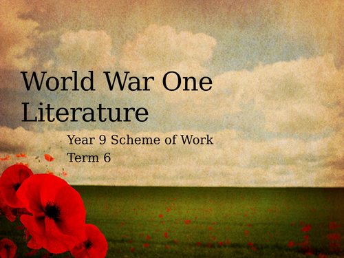 WW1 Poetry full SOW | Teaching Resources