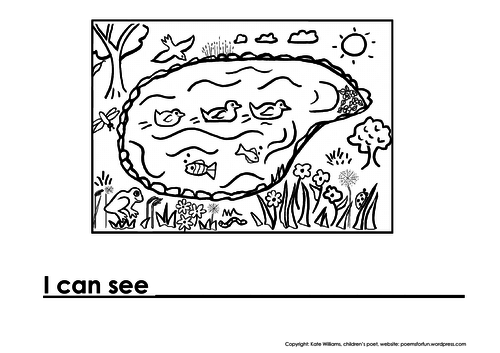 Pond Writing + Colouring | Teaching Resources