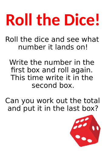 Dice Rolling Number Sentences | Teaching Resources
