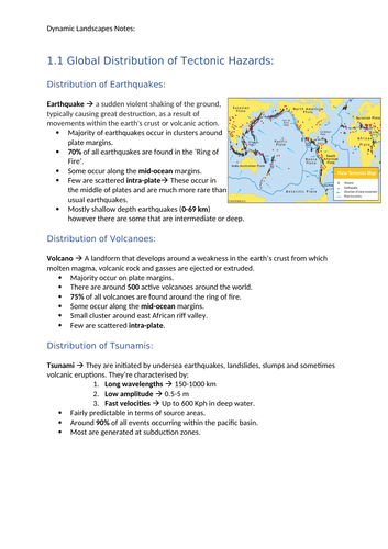 Edexcel AS Level Physical Geography Notes Bundle | Teaching Resources