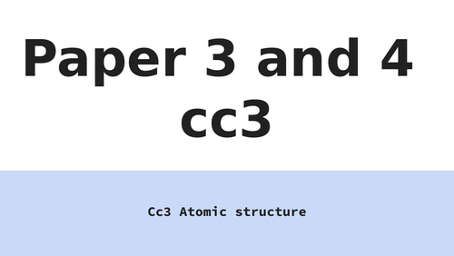 Edexcel 9-1 cc3-cc4 ppt | Teaching Resources