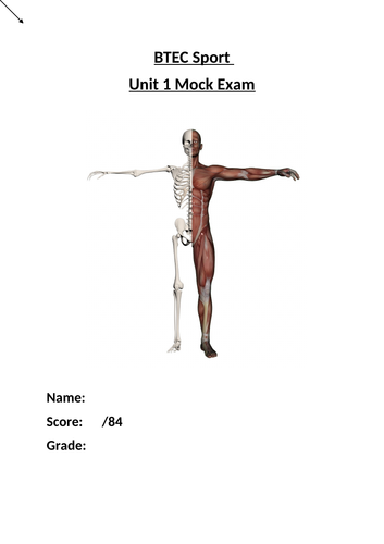 BTEC Sport Level 3 Skeletal and Muscular System Practice Questions ...
