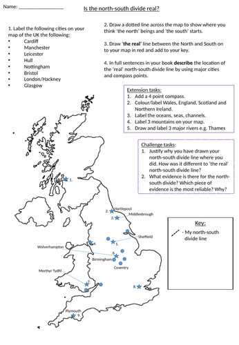 Is the north-south divide in the UK real? AQA GCSE Geography - Changing ...
