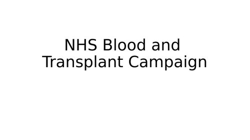 AQA CSP: NHS REPRESENT GIVE BLOOD RESOURCE PACK | Teaching Resources