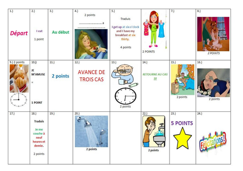 7 FRENCH BOARD GAMES (1 IN SPANISH) - HOLIDAYS, DIRECTIONS, JOBS ...