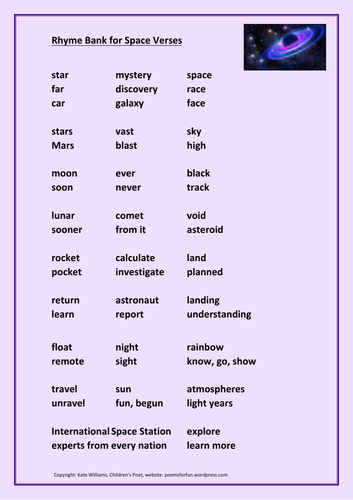 Rhyme Banks + Frames - Mixed Topics | Teaching Resources