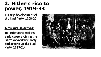 The origins and early development of the Nazi Party | Teaching Resources