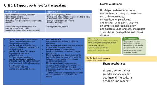 Spanish Zoom 2. Photo cards Y9 | Teaching Resources