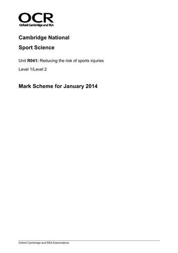 Revision games/activities for OCR Cambridge National Sport Science exam ...