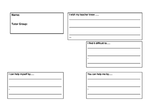 I wish my teacher knew.... | Teaching Resources