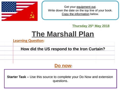 The Cold War - The Truman Doctrine and the The Marshall Plan (AQA ...