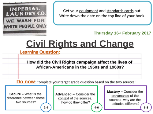 US Civil Rights Movement: An Introduction to Segregation (AQA ...