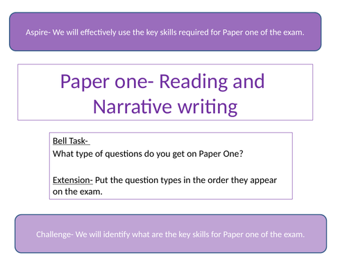 WJEC ENGLISH LANGUAGE. Ten full lessons including narrative writing ...