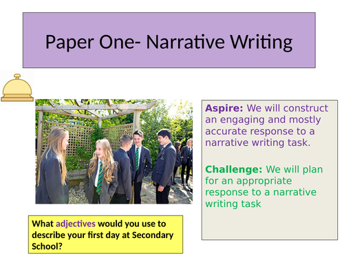 WJEC ENGLISH LANGUAGE. Ten full lessons including narrative writing ...