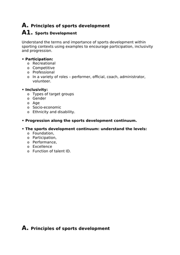 Unit 19 - Development and Provision of Sport and Physical Activity ...