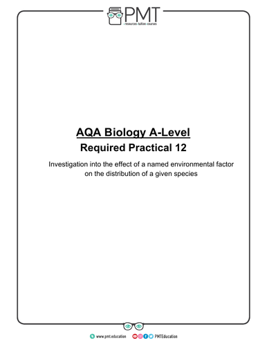 AQA A-level Biology Required Practicals | Teaching Resources AQA A-level Biology Required Practicals | Teaching Resources