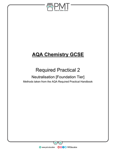 AQA GCSE Chemistry Required Practicals | Teaching Resources