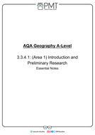 AQA A-Level Geography Fieldwork (NEA) | Teaching Resources