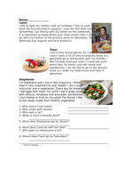 My Favorite Foods Easy English Reading (ELL / ESL / EFL) | Teaching ...