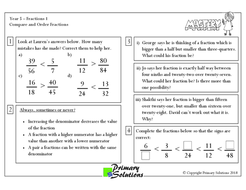 Mastery Maths - Year 5 Reasoning - Fractions 1 | Teaching Resources