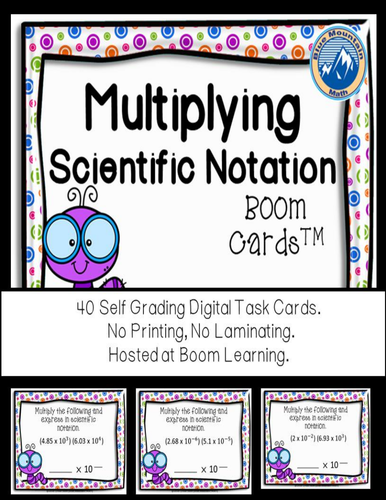 Multiplying Scientific Notation Boom Cards--Digital Task Cards ...