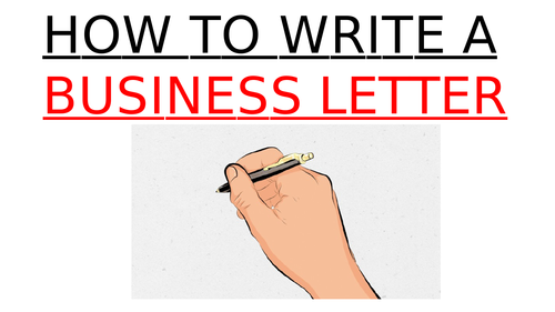 How to Write a Business Letter lesson plan | Teaching Resources