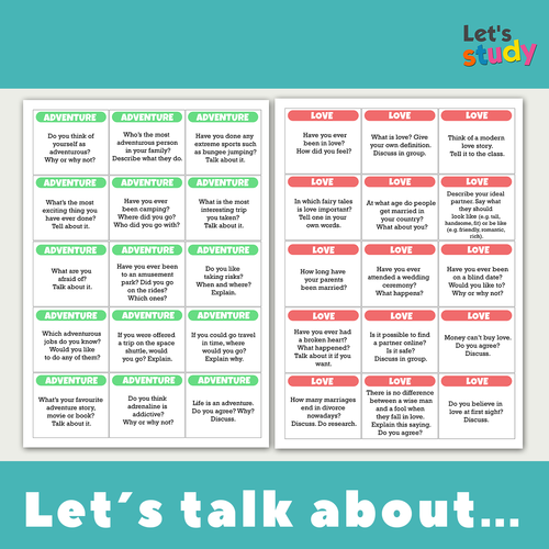 Let´s talk about ....(speaking activity) | Teaching Resources