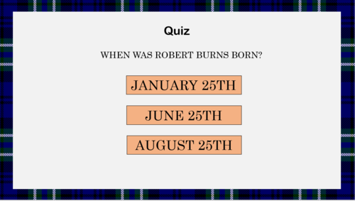 Robert Burns and Burns Night- Lesson -Assembly Presentation | Teaching ...